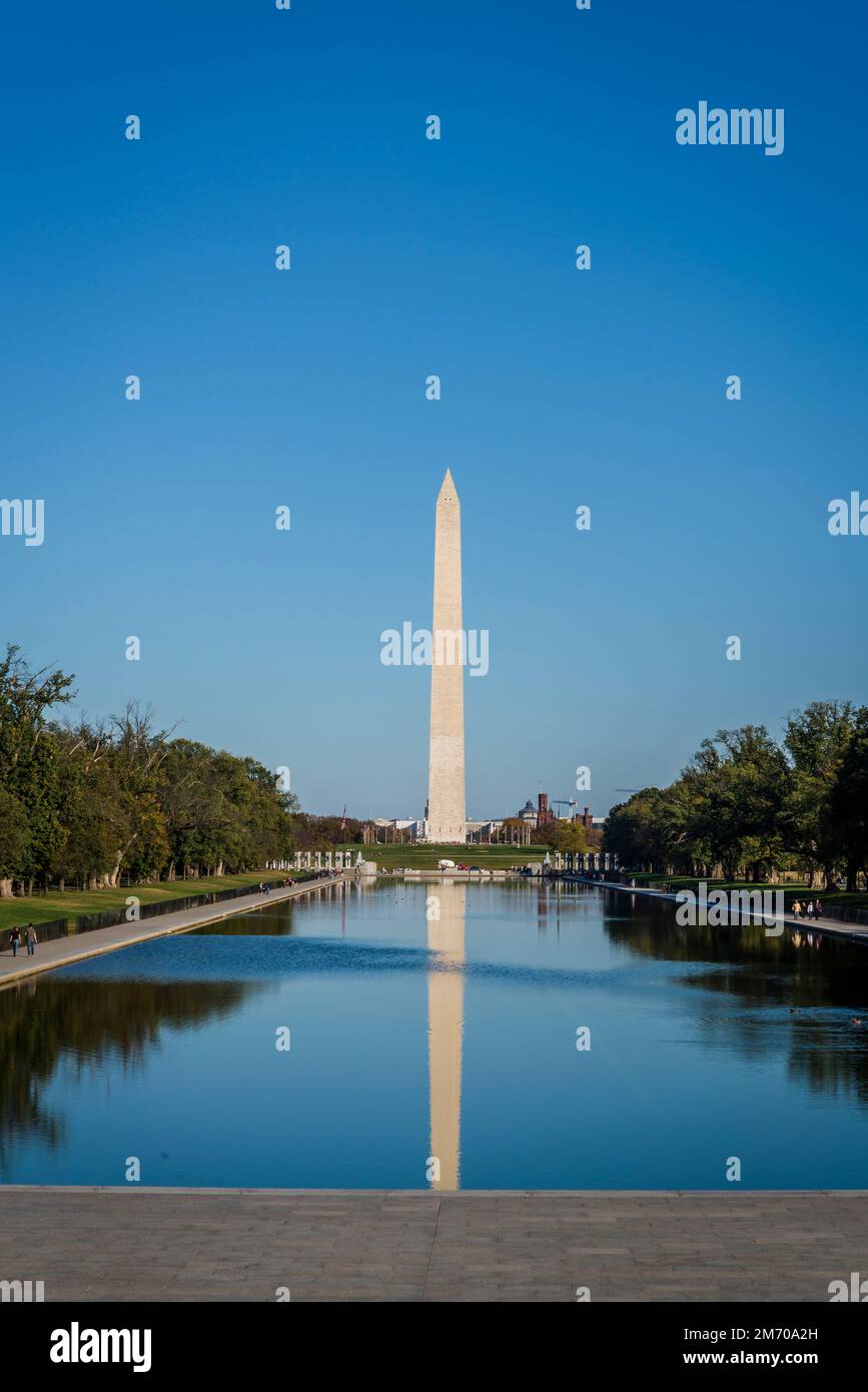 Washington Monument, an obelisk shaped monument within the National ...