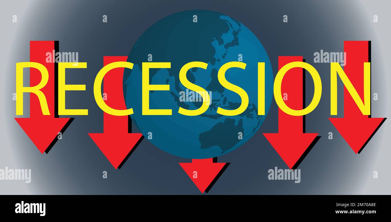 economic recession in 2023 Graphs and slumping stock markets show the ...