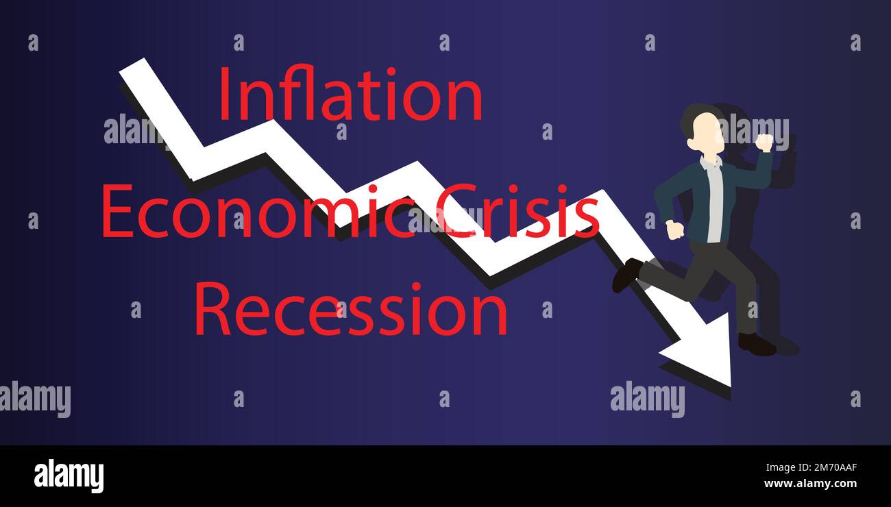 economic recession in 2023 Graphs and slumping stock markets show the ...