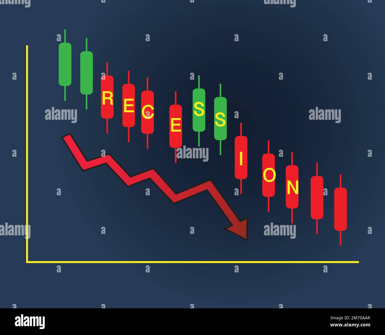 economic recession in 2023 Graphs and slumping stock markets show the ...