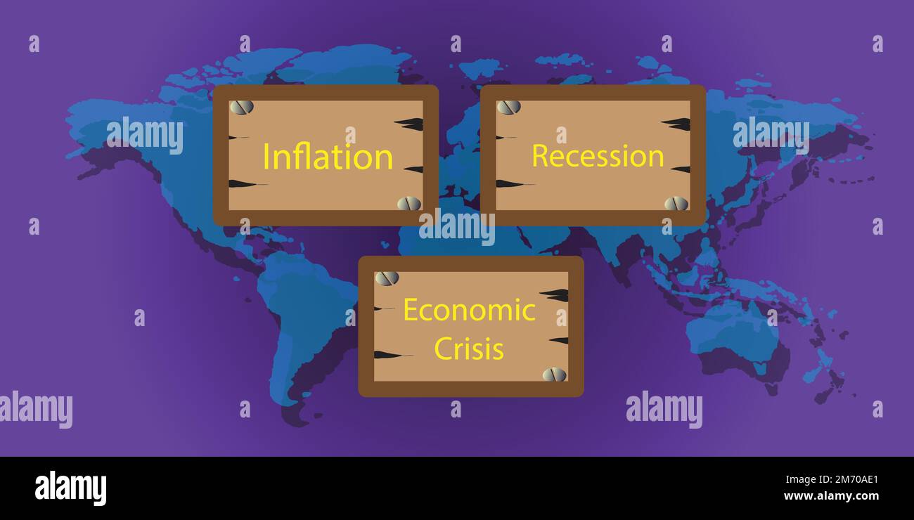 economic recession in 2023 Graphs and slumping stock markets show the ...