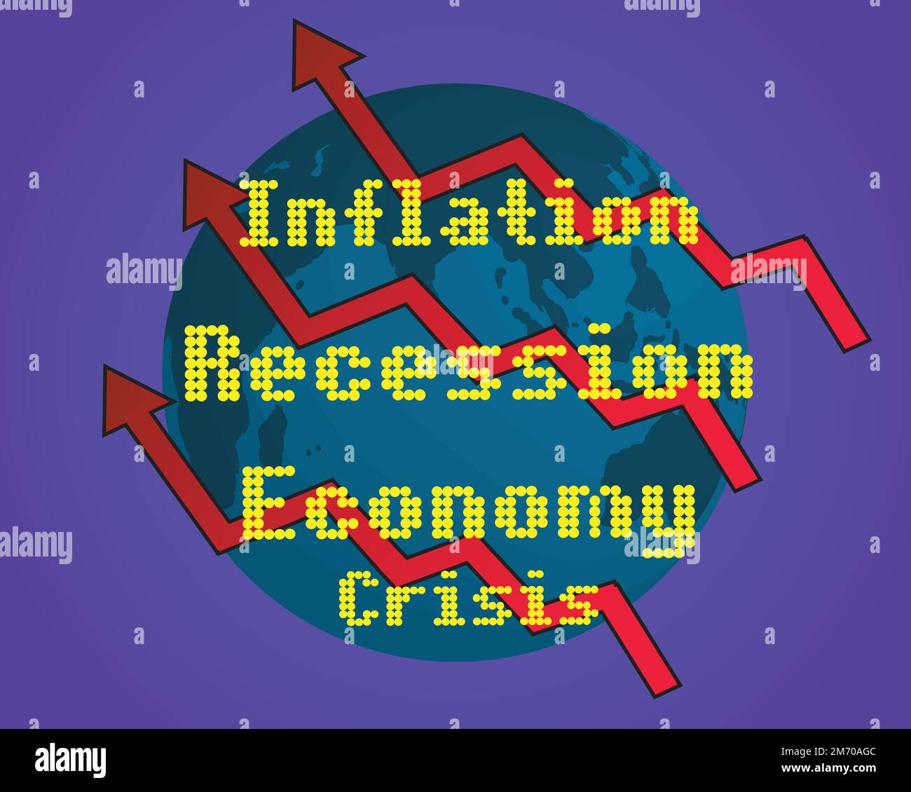 economic recession in 2023 Graphs and slumping stock markets show the ...