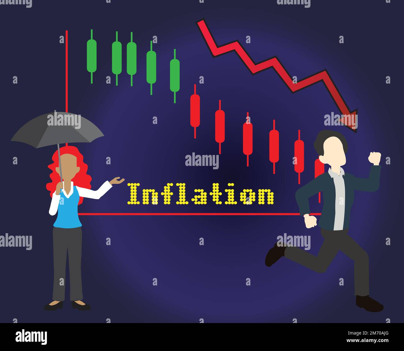 economic recession in 2023 Graphs and slumping stock markets show the global economic crisis in ...