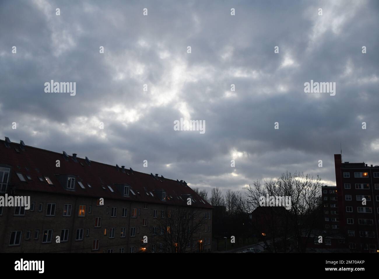 Copenhagen /Denmmark/06 January 2023/Weather rainy fall in danish ...