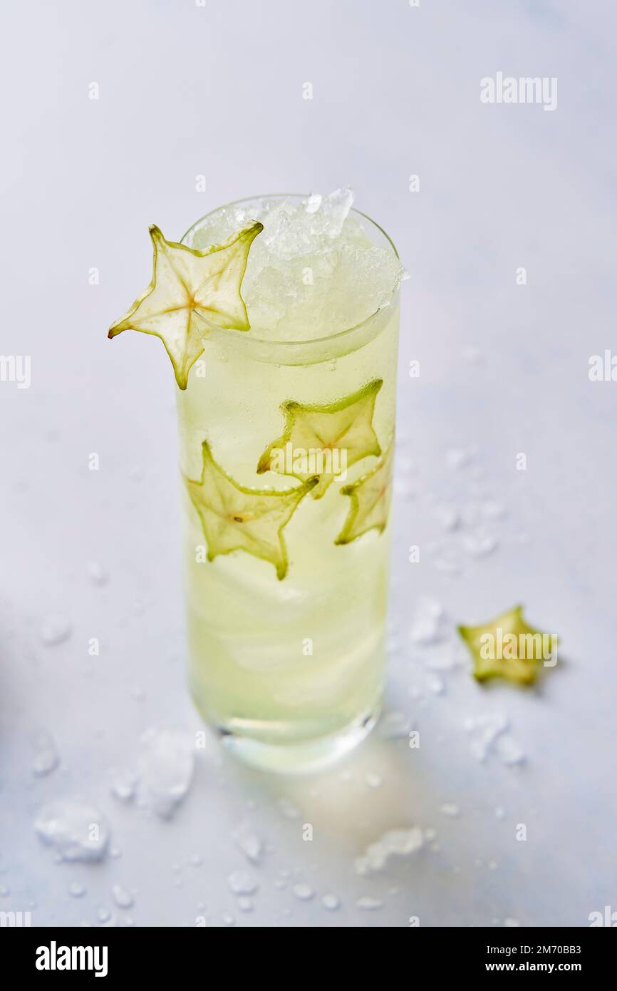 Starfruit Cocktail Drink with Ice Stock Photo - Alamy