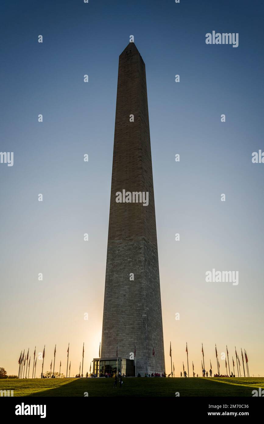 Washington Monument, an obelisk shaped monument within the National ...