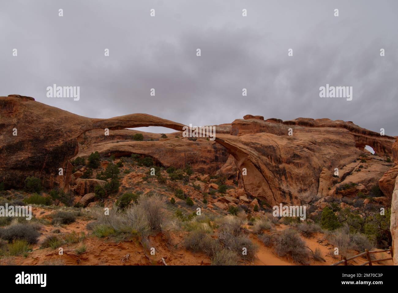 Arches National Park-Landscape Arch as seen from the valley floor Stock ...