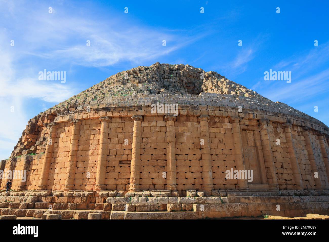 Aerial View to the Ruins of the Royal Mausoleum of Mauretania, funerary ...
