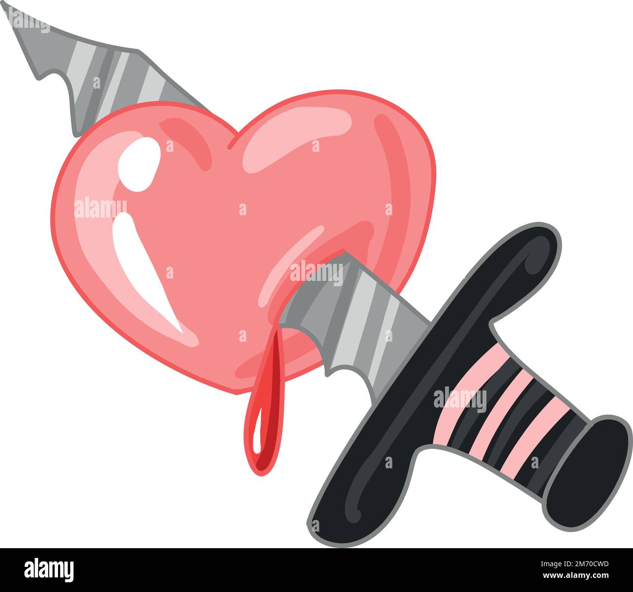 heart with a dagger, Creepy Valentine clipart, Spooky Valentine, Pastel ...
