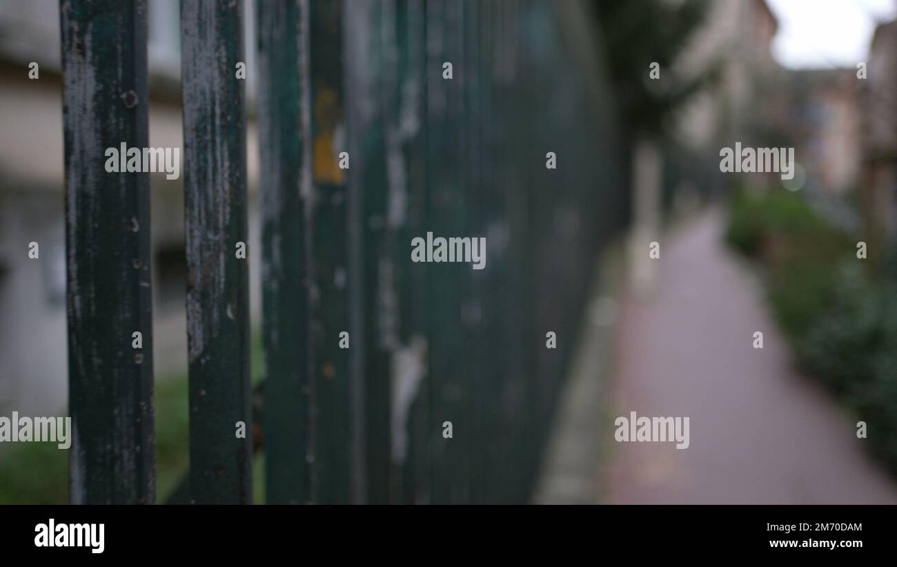 Security gate property protection wall bars demarcating separation ...