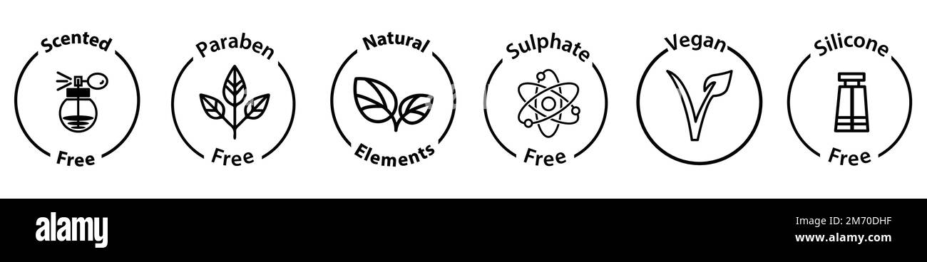 Sulfate free logo hi-res stock photography and images - Alamy