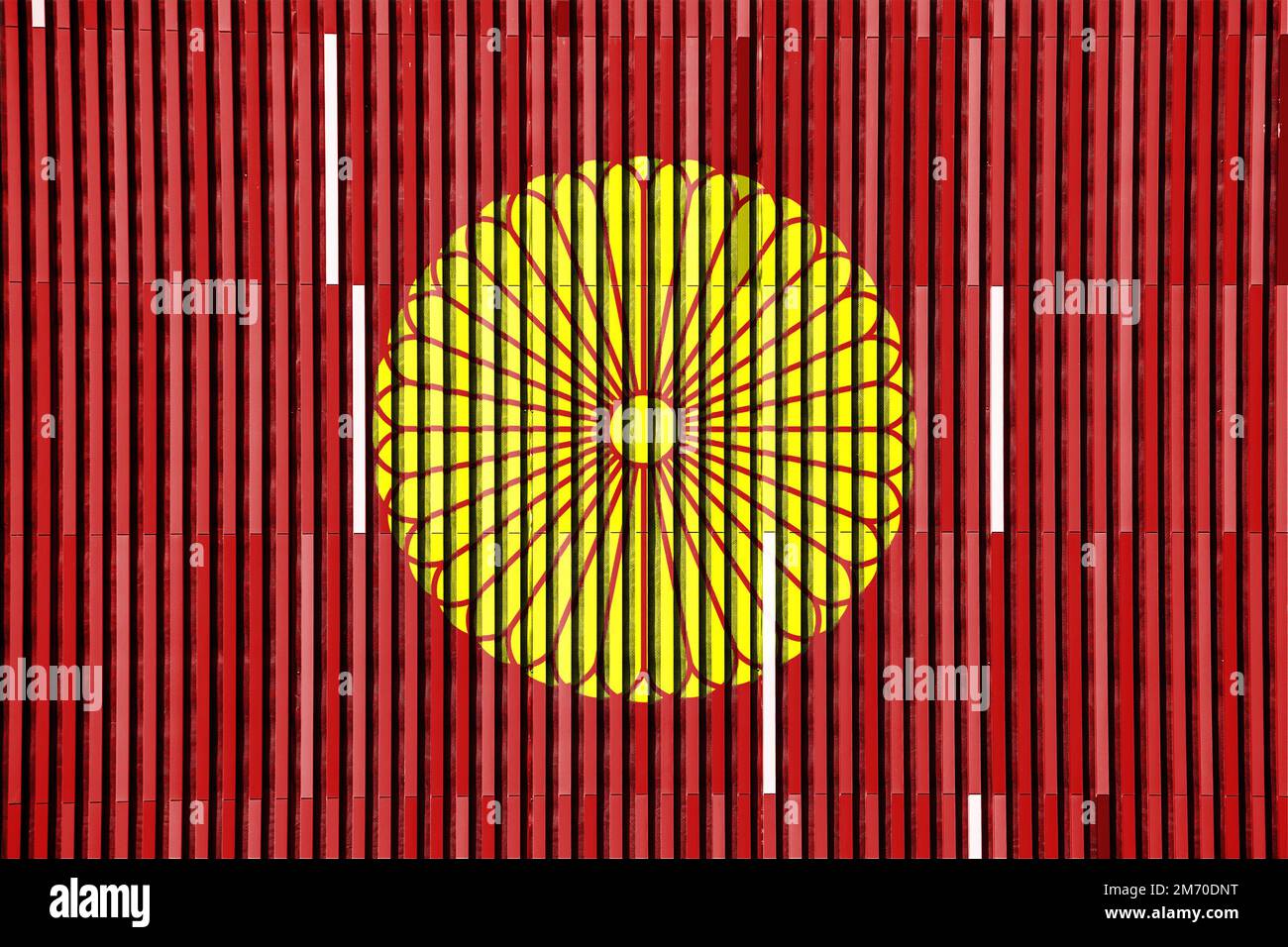 Banner of the Emperor of Japan. Imperial standard of Japan on texture ...
