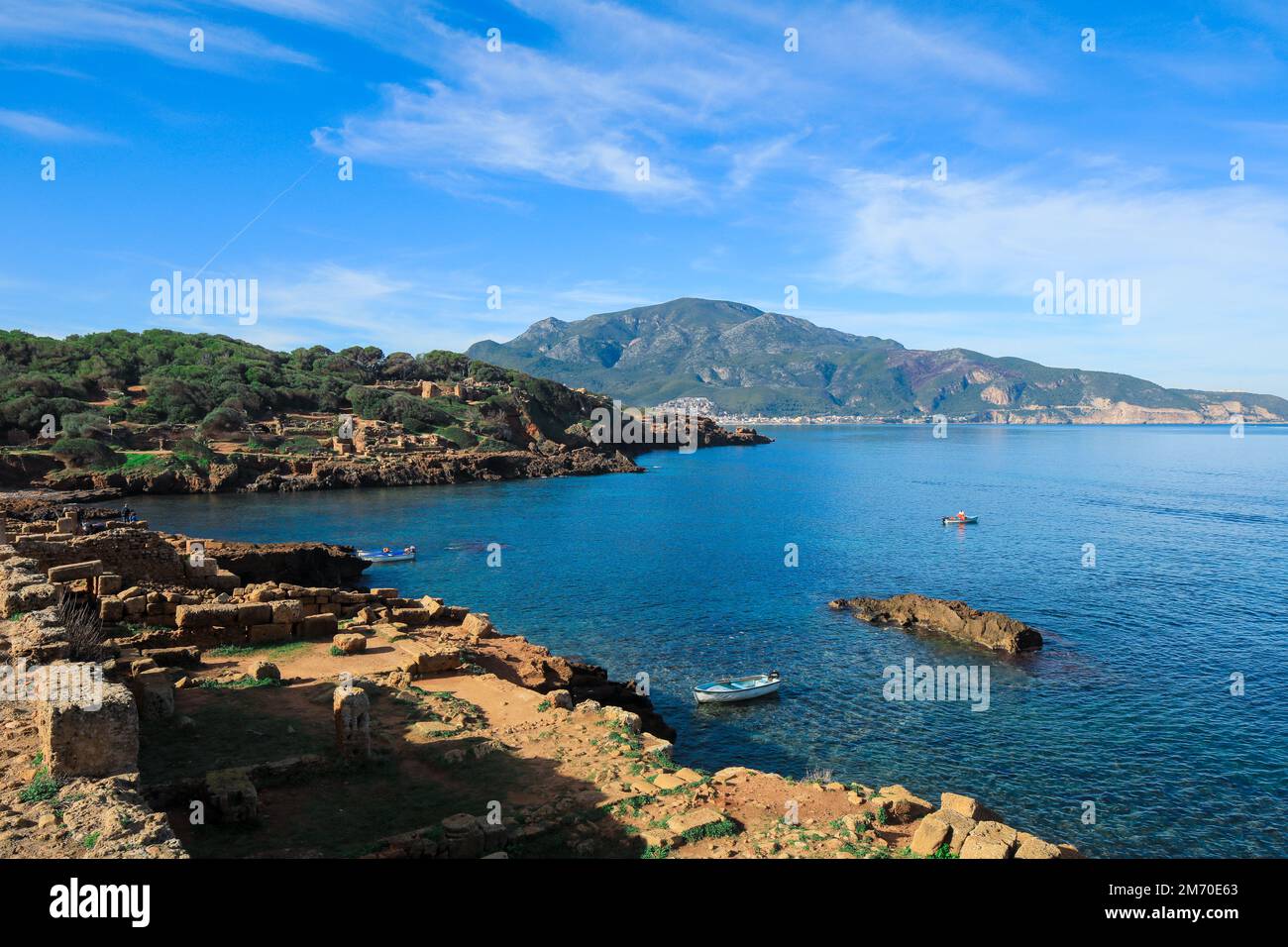 Ancient Ruins of Roman Tipasa with the Nice View to the Mediterranean ...