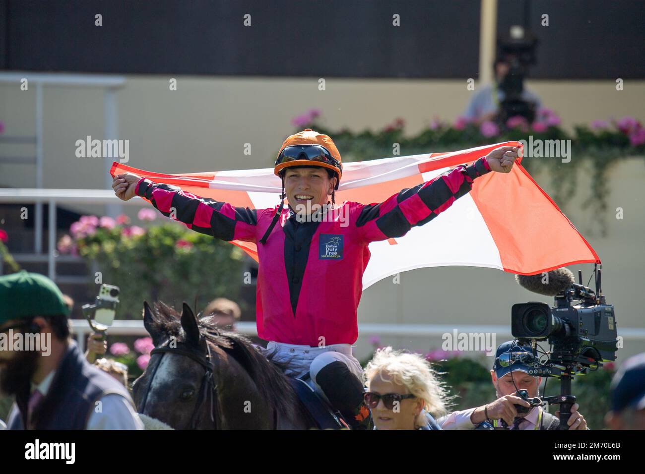 Ascot, Berkshire, UK. 6th August, 2022. Jockey Emma-Jayne Wilson was ...