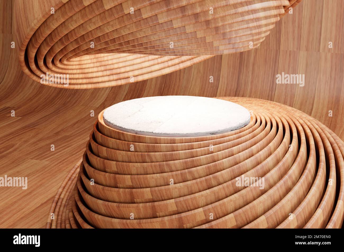 An image of two shiny brown round objects with layers and a white ...