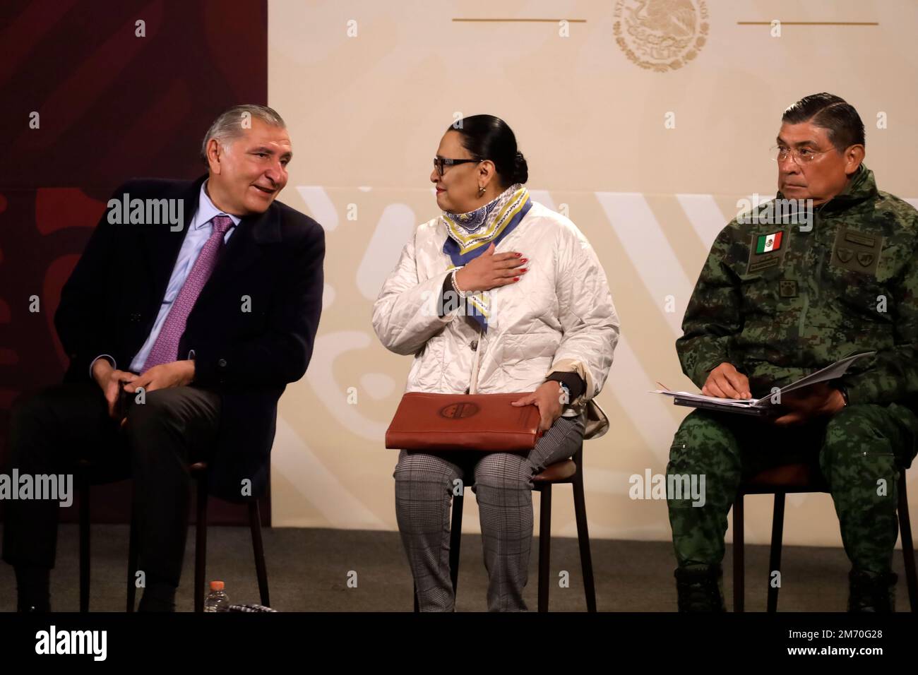 Mexico City, Mexico. 6th Jan, 2023. The Secretaries of the Interior ...