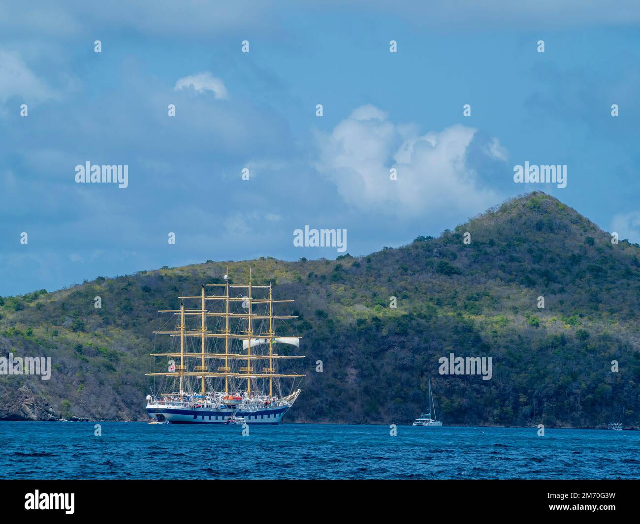 Union Island, Grenadines, Caribbean. The Royal Clipper cruise ship at ...
