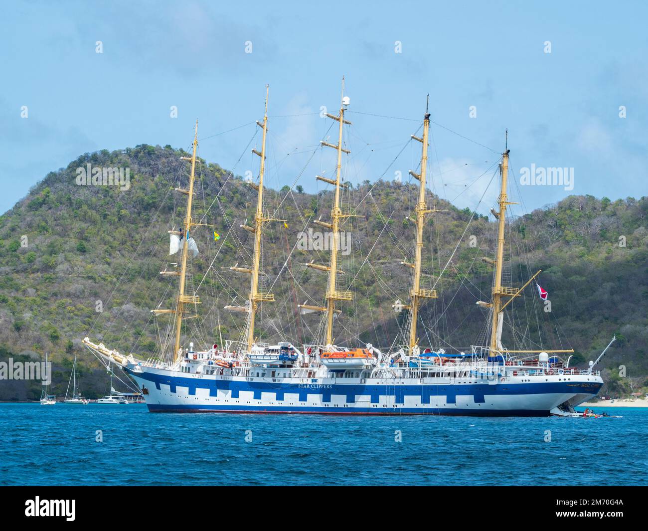 Union Island, Grenadines, Caribbean. The Royal Clipper cruise ship at ...