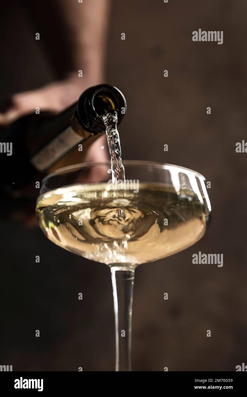 Glass champange bottle hi-res stock photography and images - Alamy