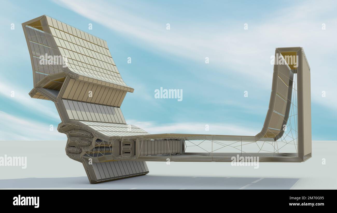 3D Illustration of an architectural structure based on the Ancient ...
