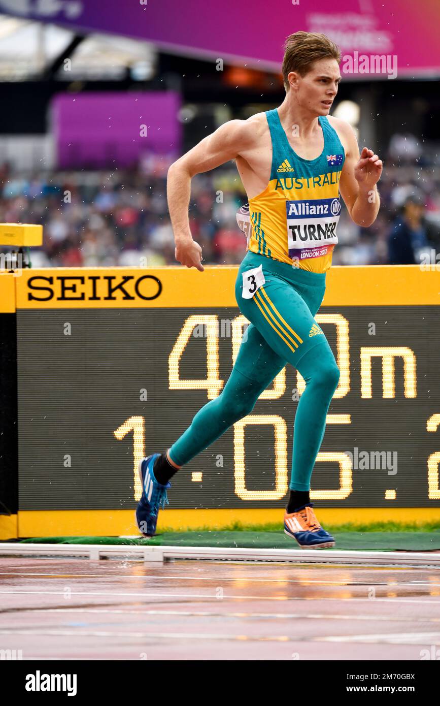 James Turner competing in the T36 800m race in the 2017 World Para ...