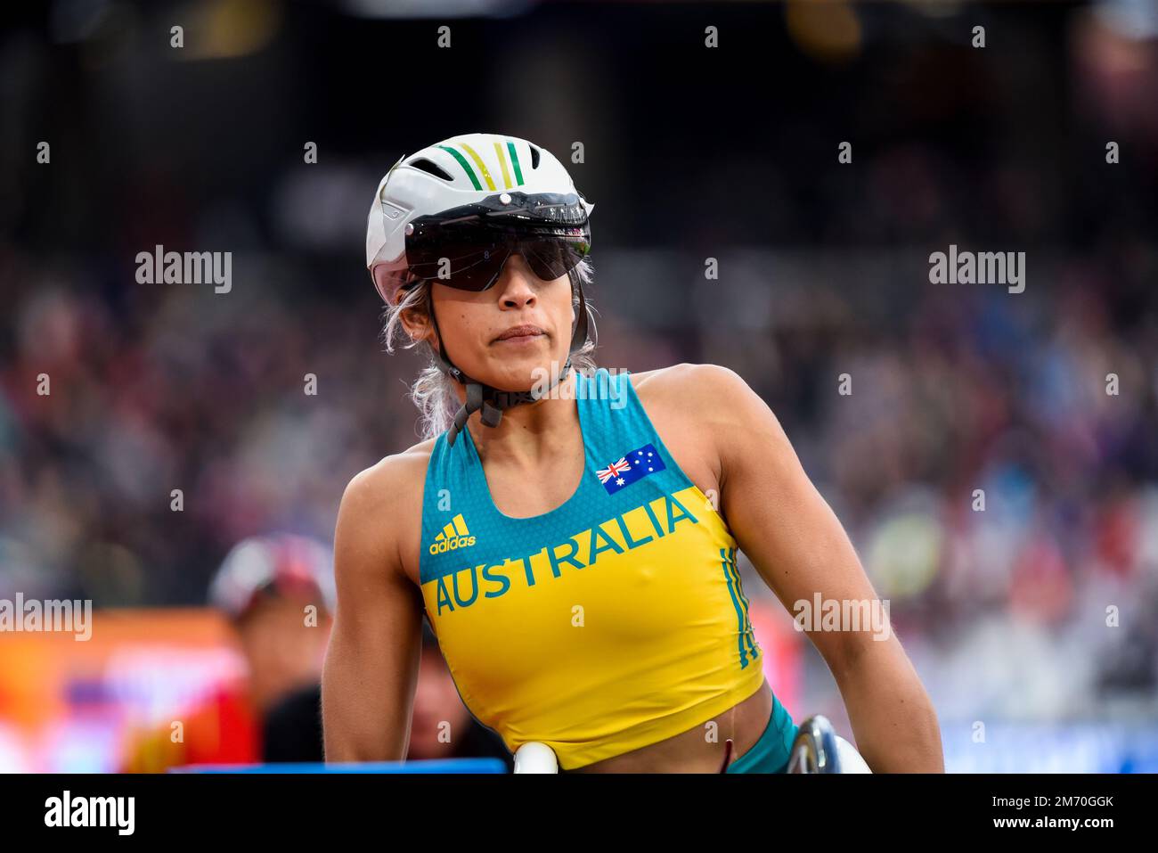 Madison de Rozario of Australia competing in the T53 800m wheelchair ...