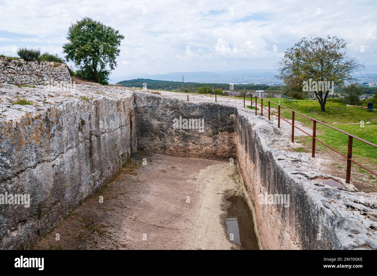 Roman cistern, 350 cu m capacity rainwater was led along two channels ...