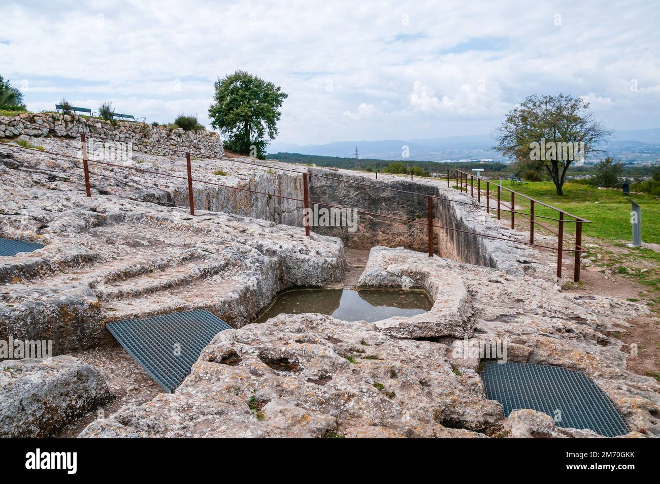 Roman cistern, 350 cu m capacity rainwater was led along two channels ...