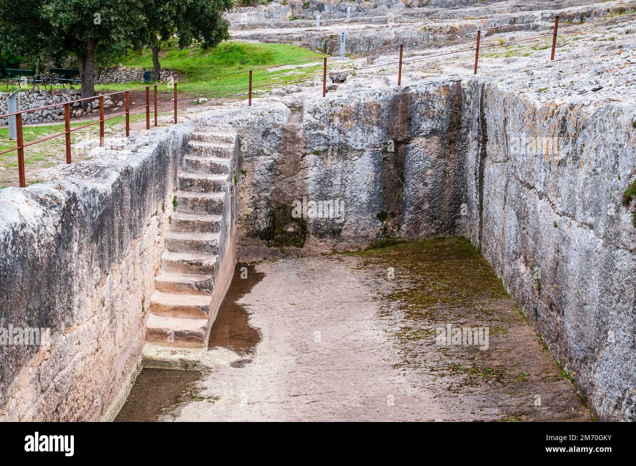 Roman cistern, 350 cu m capacity rainwater was led along two channels ...