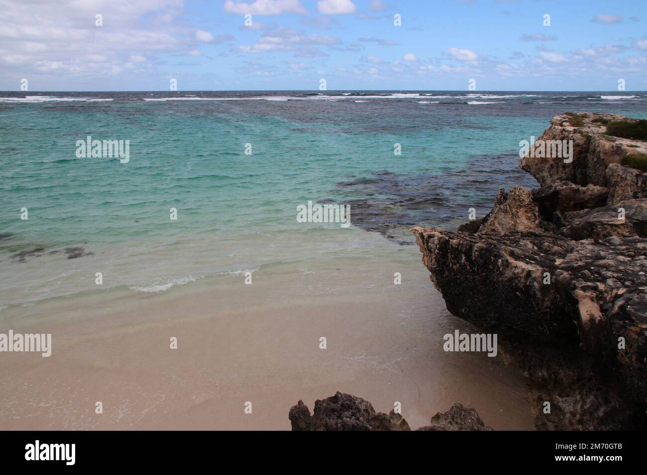 ocean indian at little salmon bay at rottnest island in australia Stock ...