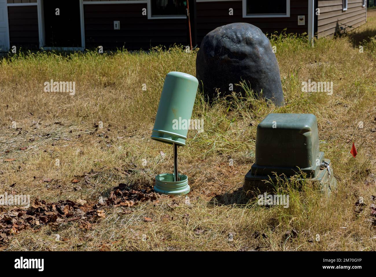 Plastic internet distributor box to optic cables underground network ...