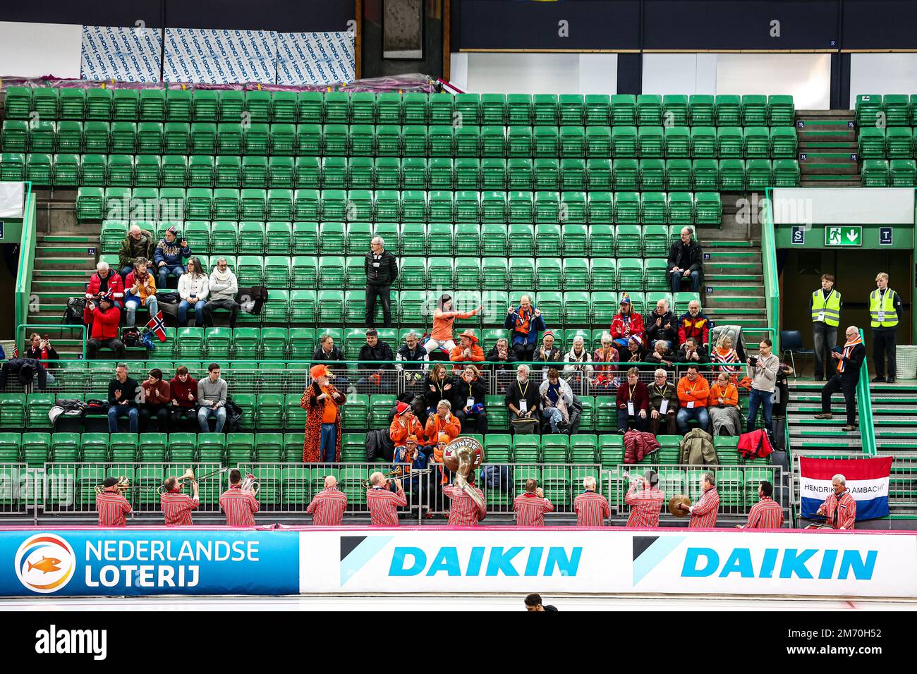 HAMAR - Dutch fans during the ISU European Speed Skating Championships ...