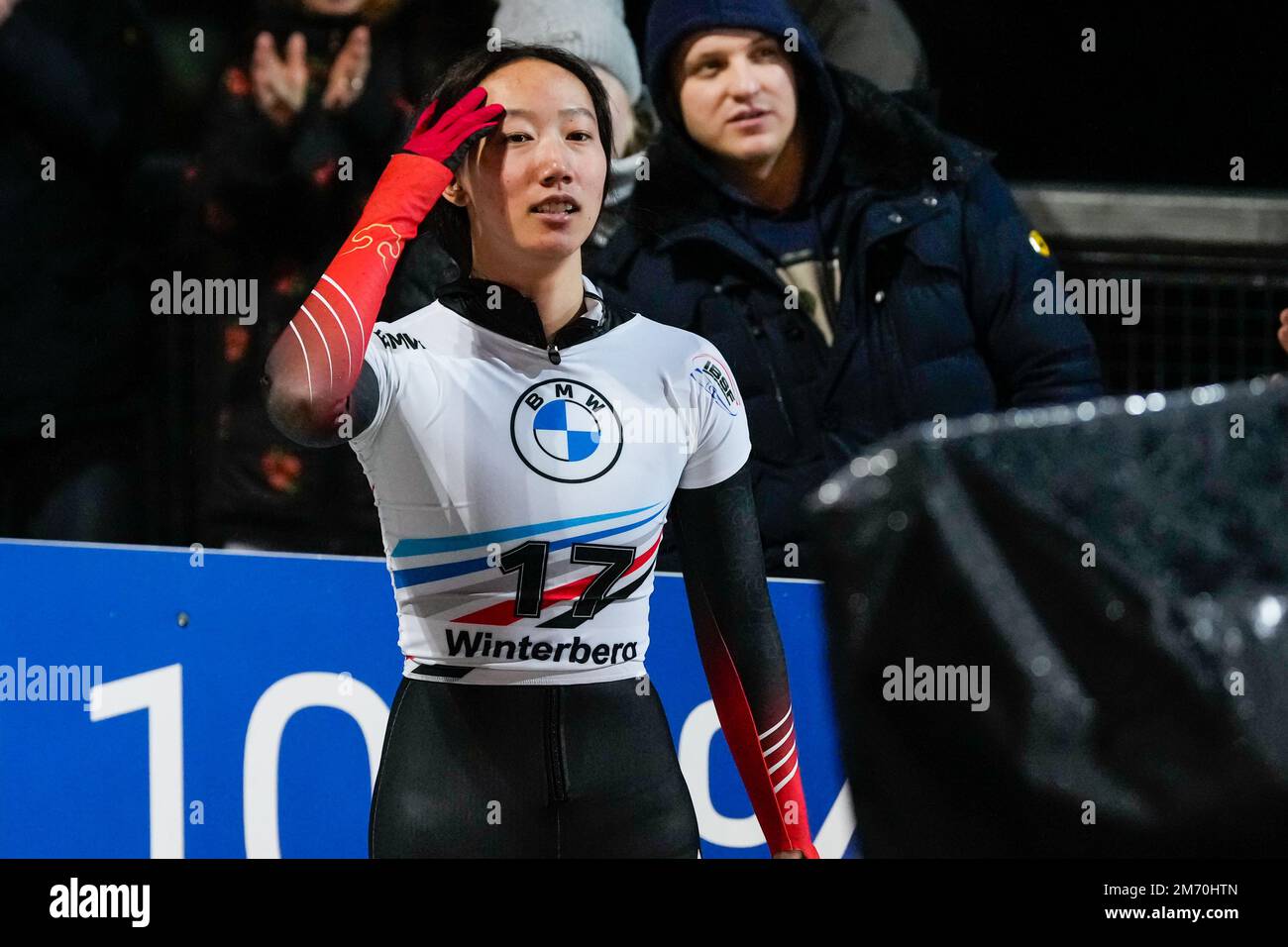 WINTERBERG, GERMANY - JANUARY 6: Dan Zhao of China compete in the Women ...