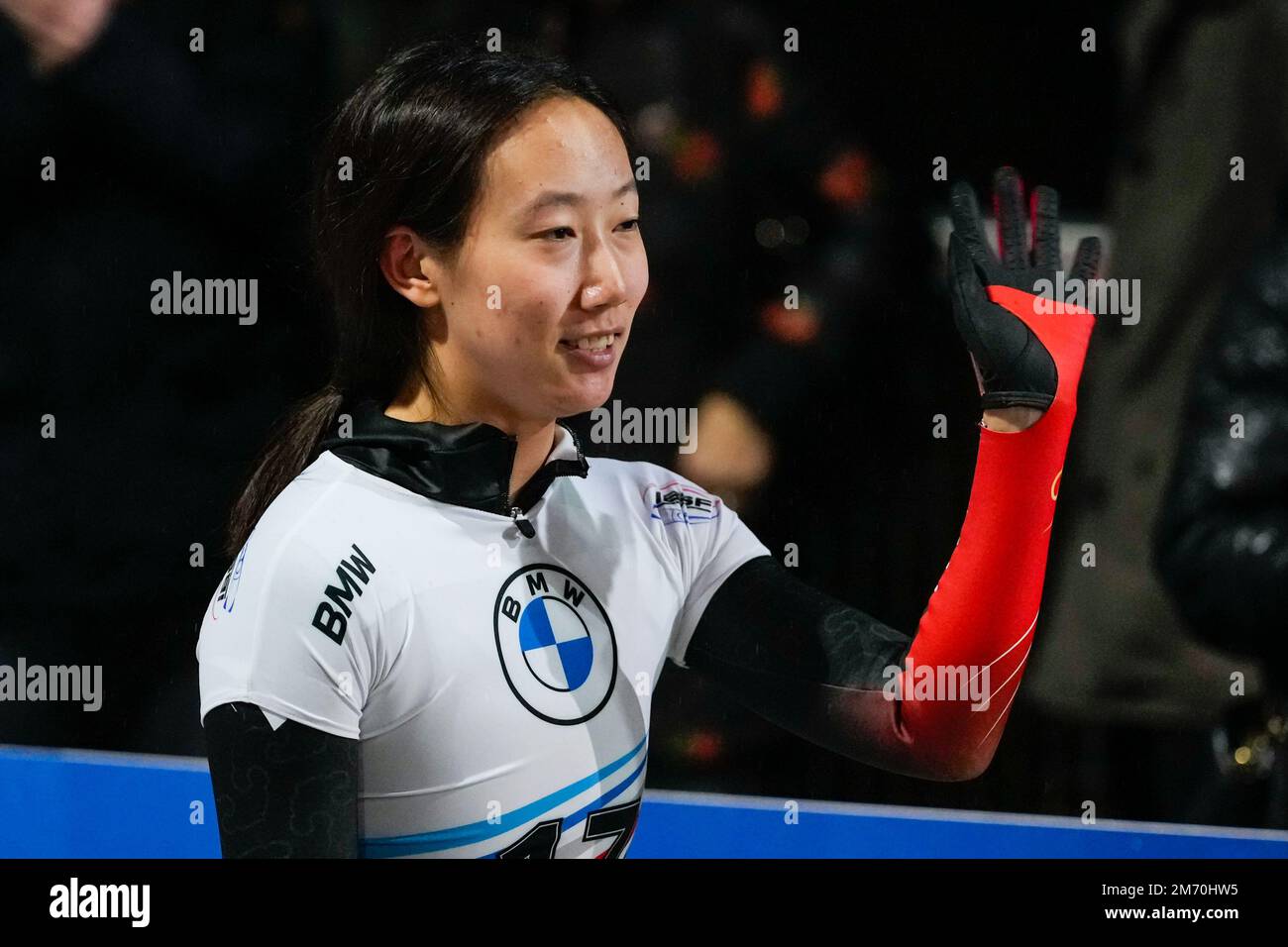 WINTERBERG, GERMANY - JANUARY 6: Dan Zhao of China compete in the Women ...