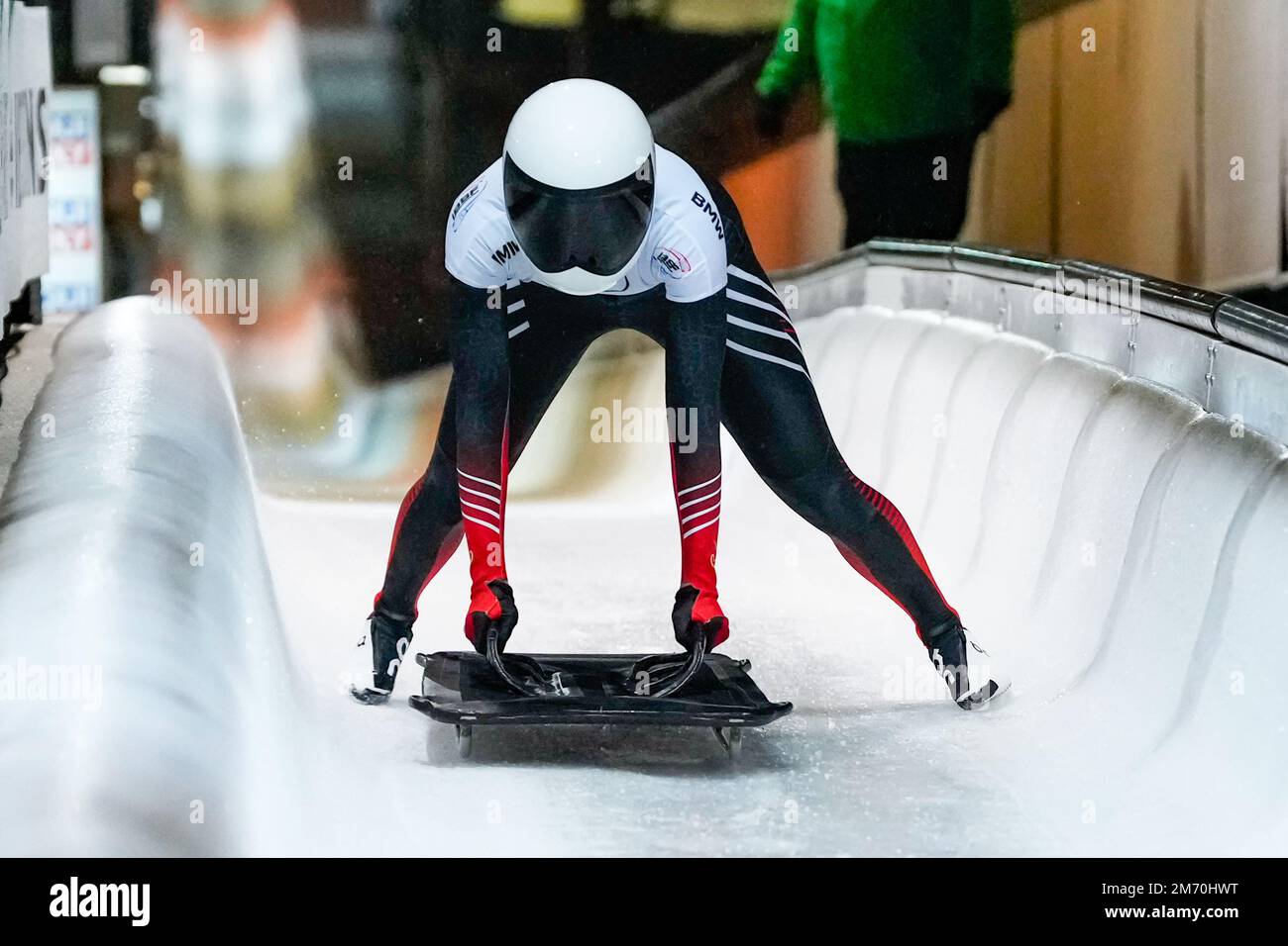 WINTERBERG, GERMANY - JANUARY 6: Dan Zhao of China compete in the Women ...