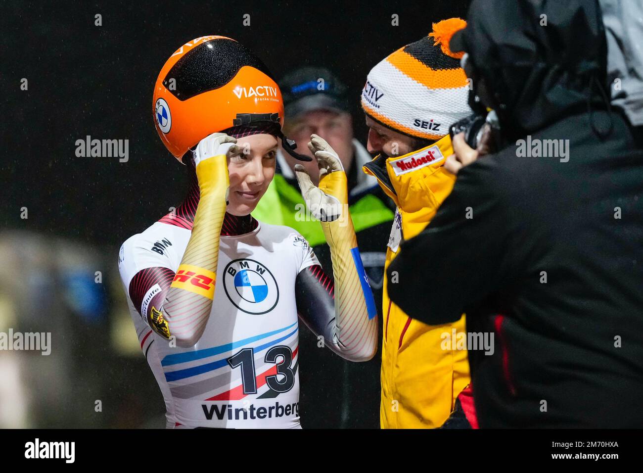 WINTERBERG, GERMANY - JANUARY 6: Susanne Kreher of Germany compete in ...