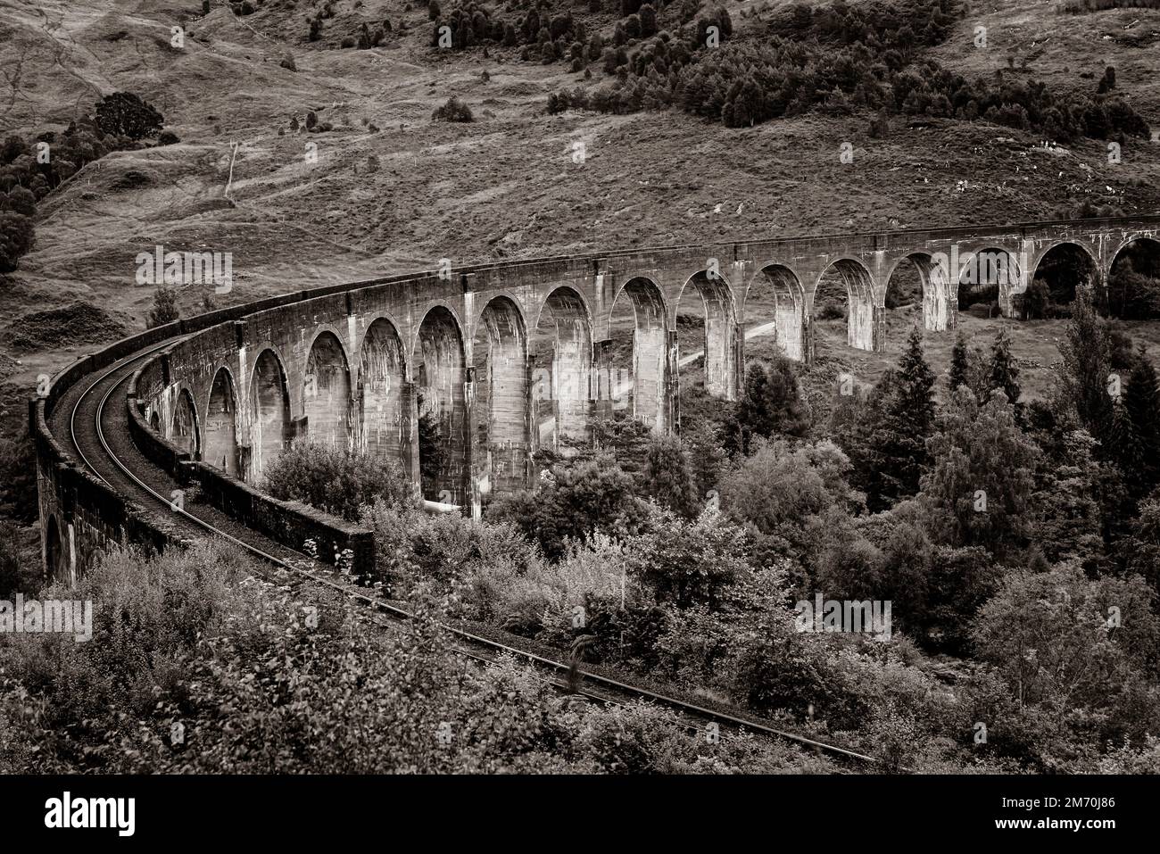The Glenfinnan Viaduct on the West Highland Line in Glenfinnan ...