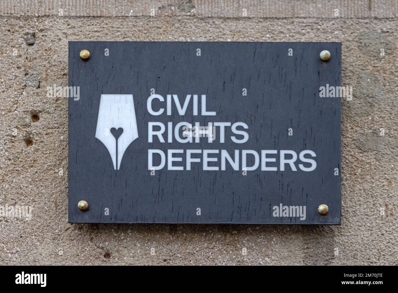 Belgrade, Serbia - December 27, 2022: Plaque Board of Civil Rights ...