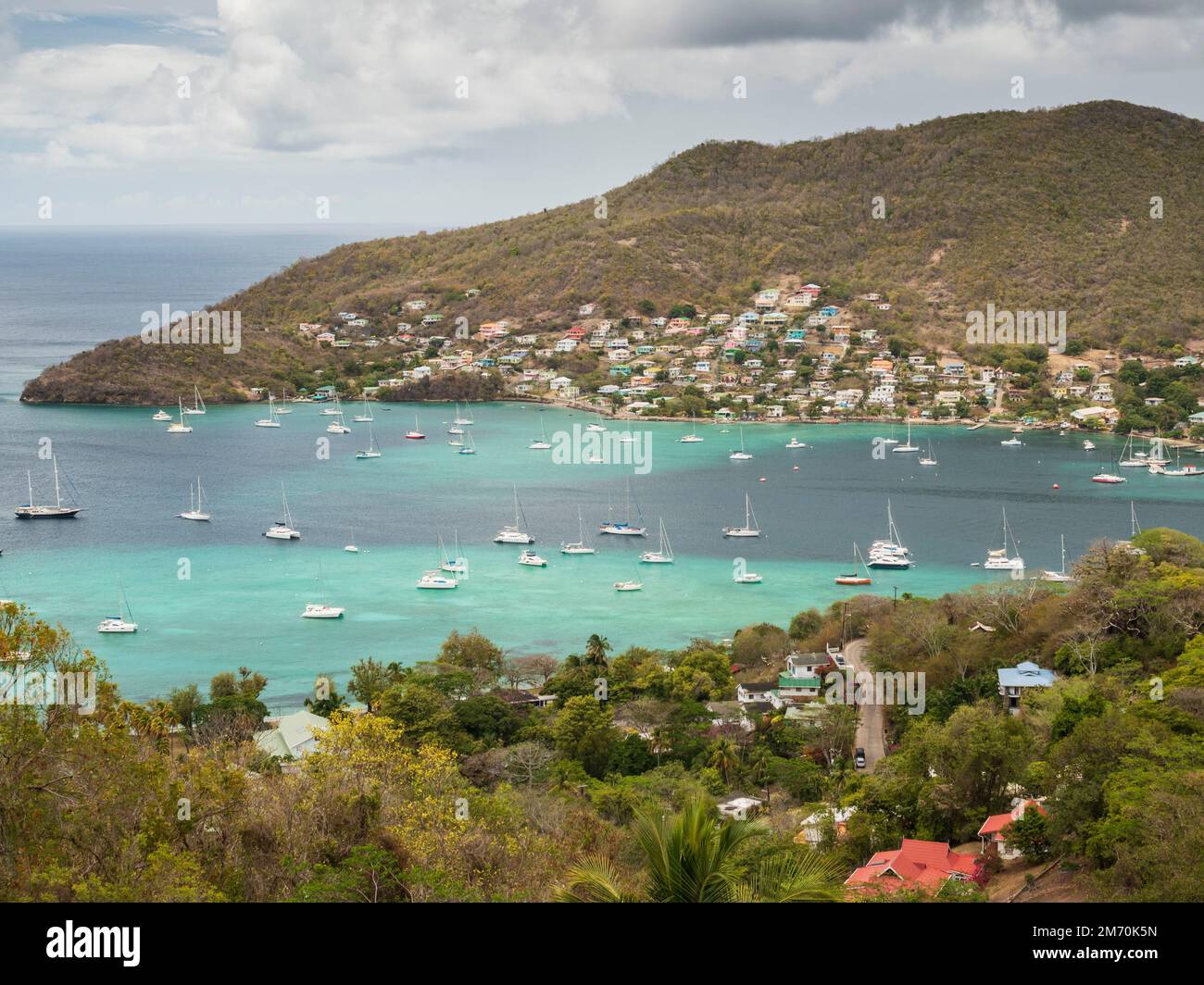 Bequia, Admiralty Bay, Port Elizabeth. Hamilton from Sugar Hill Stock ...
