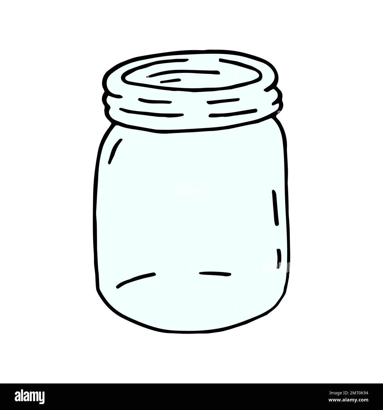Vector illustration of empty jar in doodle style Stock Vector Image ...