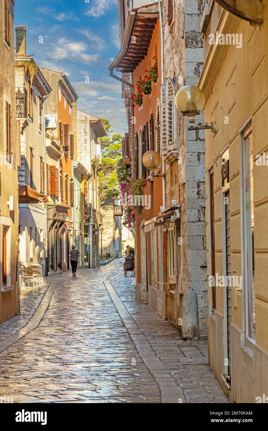 Image of the historical center of the Croatian coastal town of Porec in ...