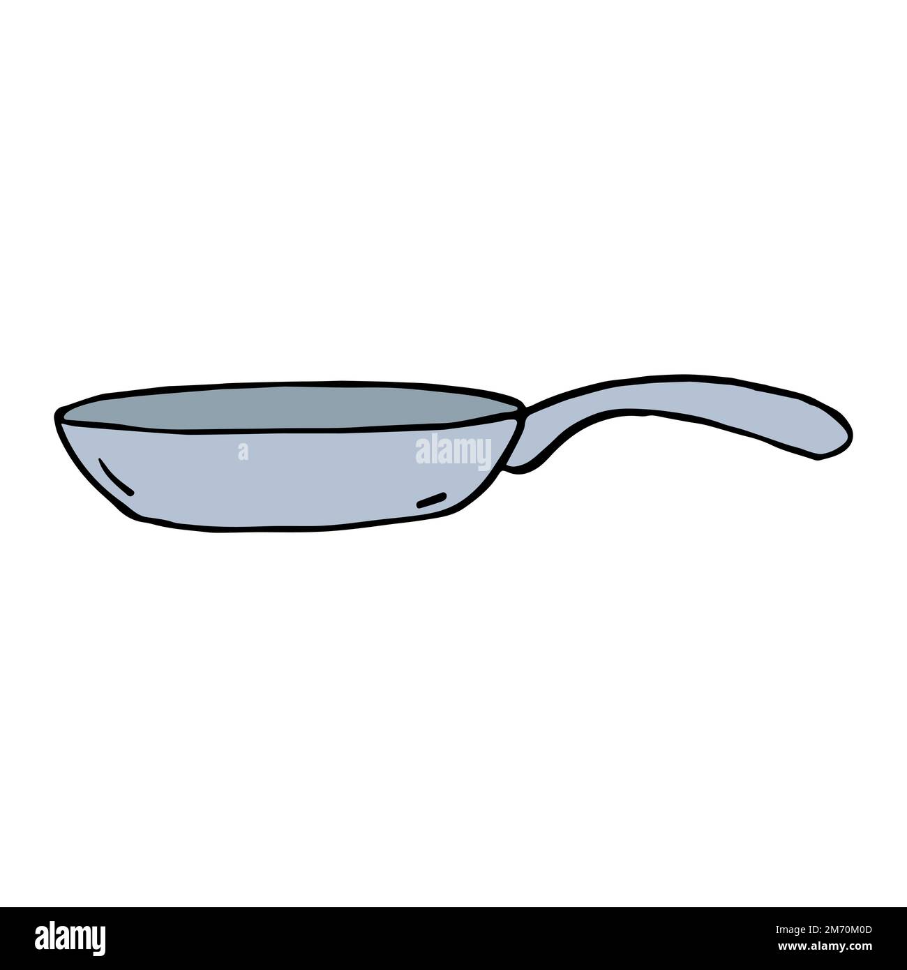 Vector illustration of skillet isolated on a white background Stock ...