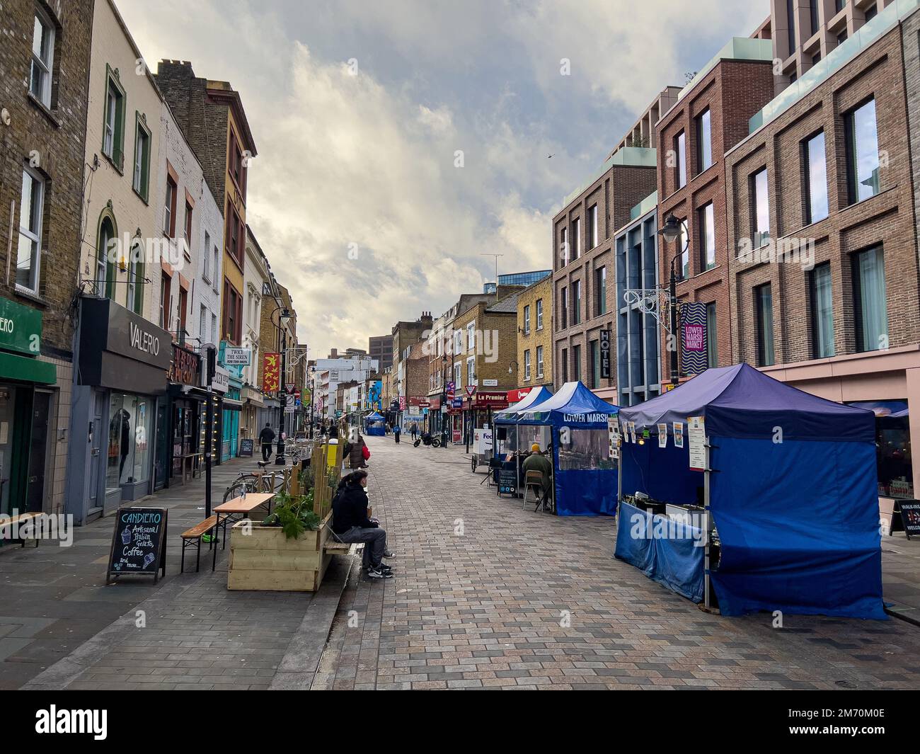 Lower Marsh Market in London- LONDON, UK - DECEMBER 20, 2022 Stock ...
