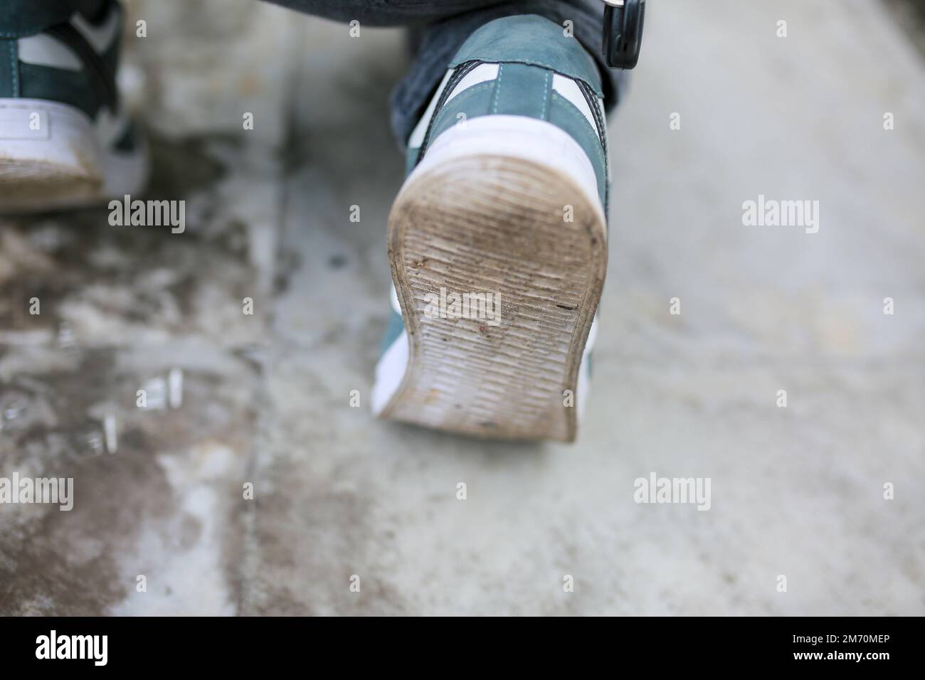 Close-up photo of the sole of the shoe Stock Photo - Alamy