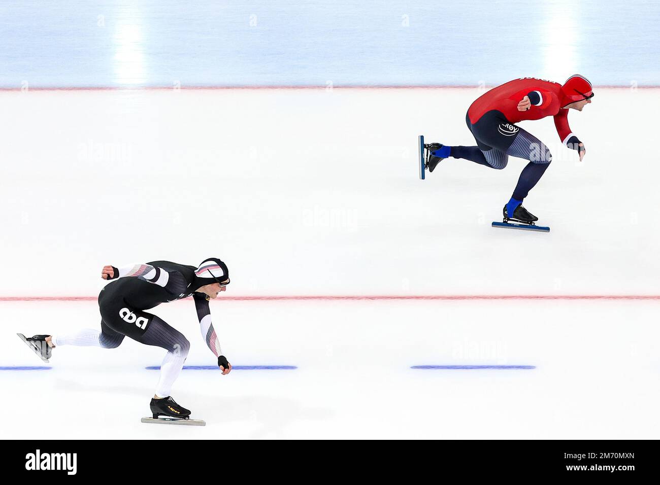 HAMAR - Moritz Klein (GER) and Henrik Fagerli Rukke (NOR) in the Men's ...