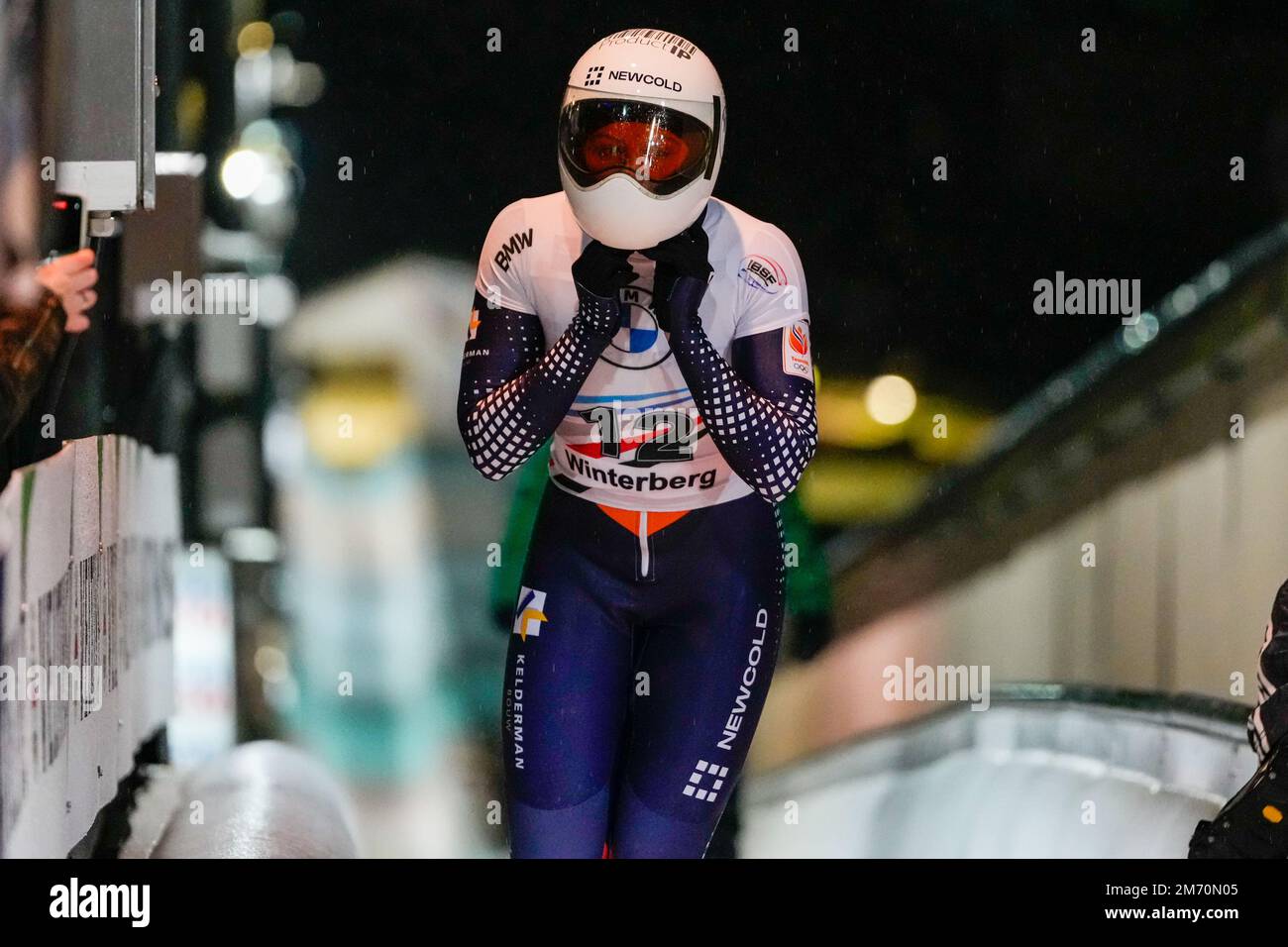 WINTERBERG, GERMANY - JANUARY 6: First place for Kimberley Bos of the ...
