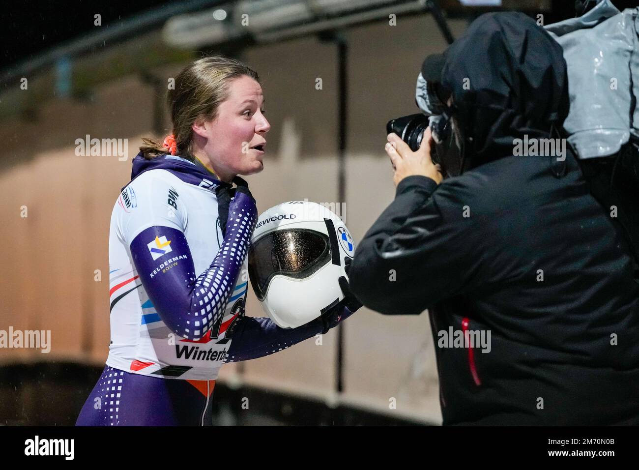 WINTERBERG, GERMANY - JANUARY 6: First place for Kimberley Bos of the ...