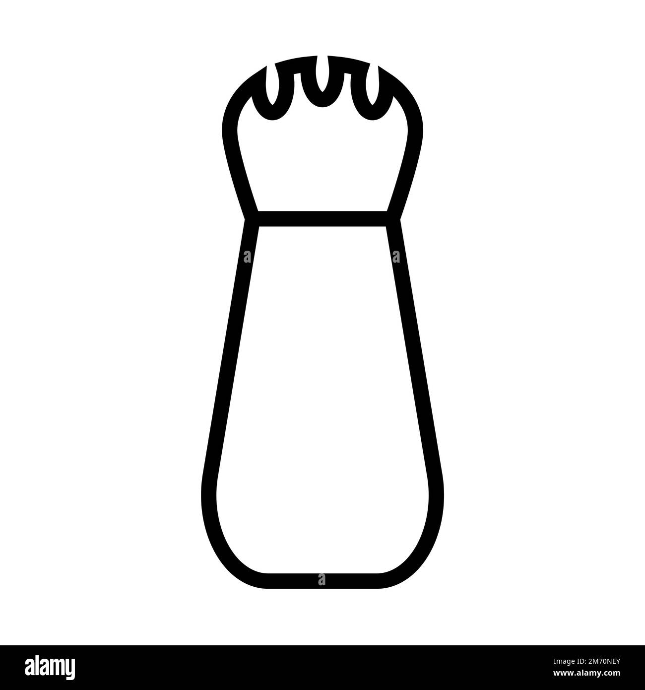 Salt shaker icon line isolated on white background. Black flat thin ...
