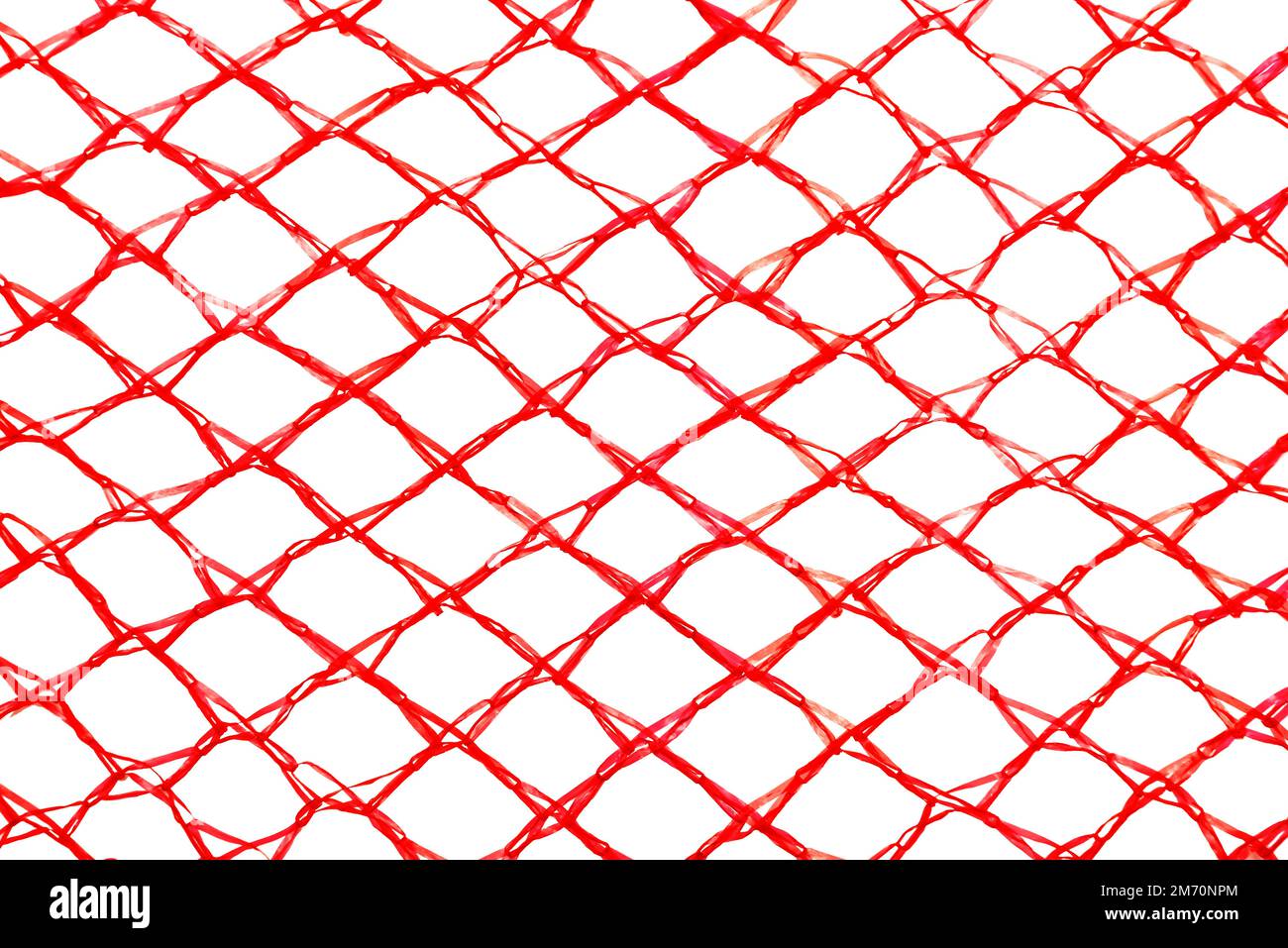 Texture of colored plastic mesh on a white background. mesh structure ...