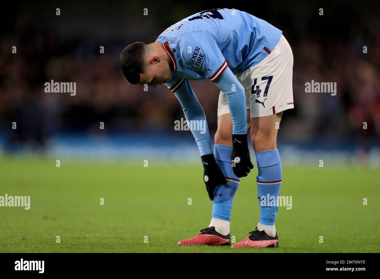 Manchester City's Phil Foden during the Premier League match at ...
